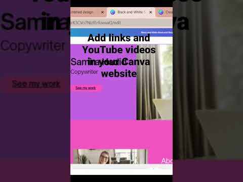 Add buttons and links to your Canva website #portfolio #canva #facebook