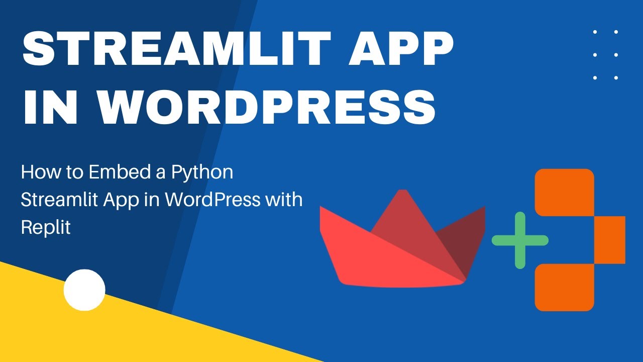 How to Embed a Python Streamlit App in WordPress with Replit