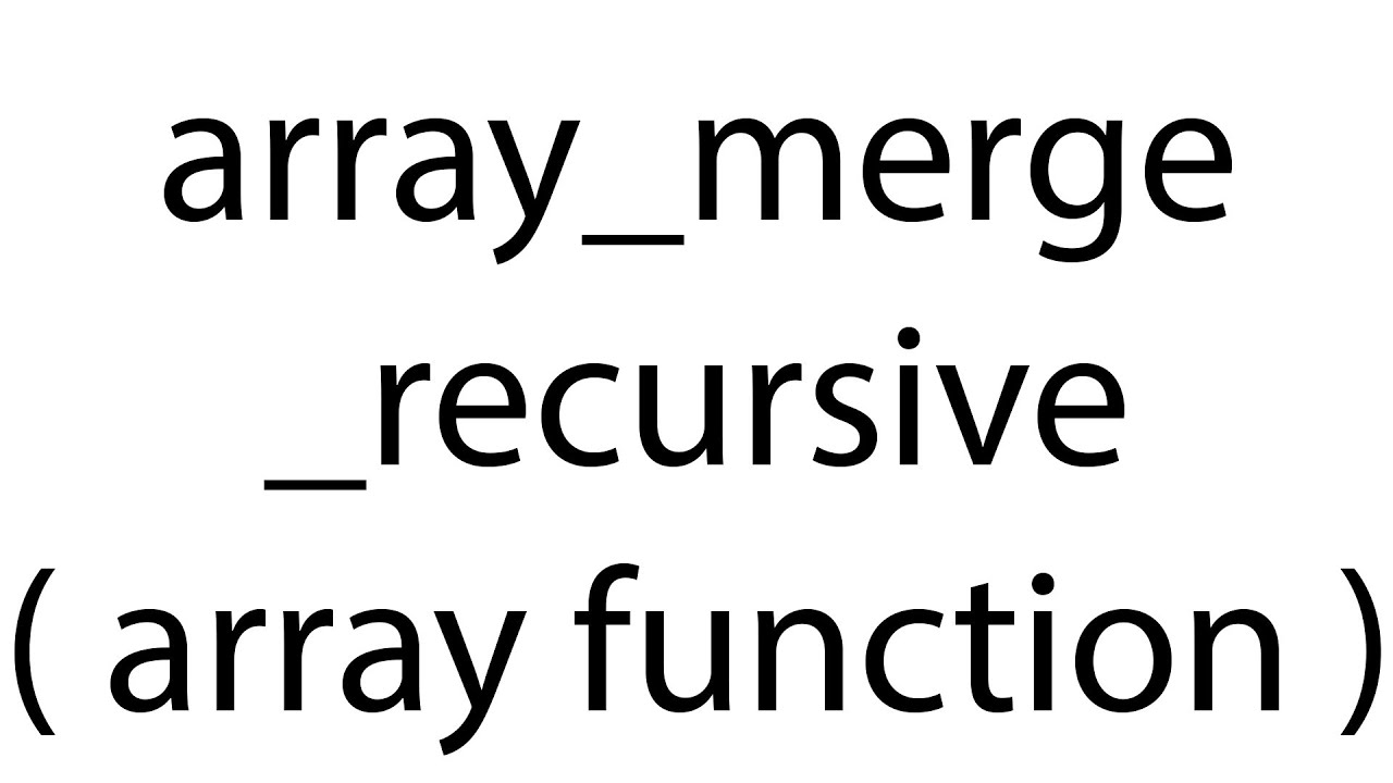 array_merge_recursive : array function : php bangla video tutorial