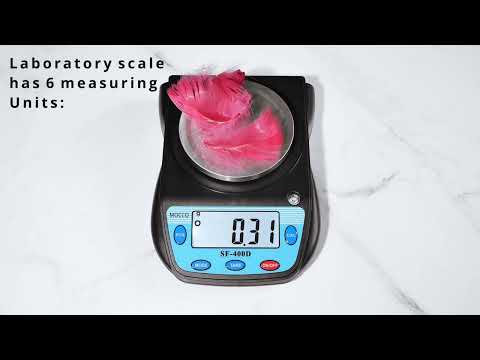 MOCCO Digital Precision 0.01gram Electronic Lab Scale Accurate Weight 6 Units Conversion SF-400D