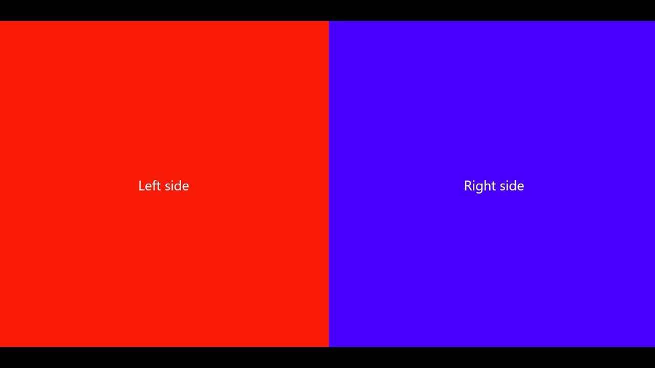 Split screen into two sections responsive  in HTML/CSS (5 Mins)