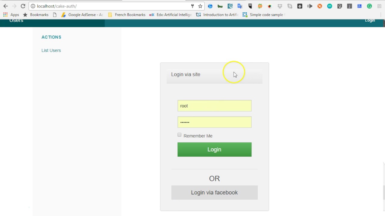 CakePHP 3 4 Tutorial For beginners step by step 11 login box styling
