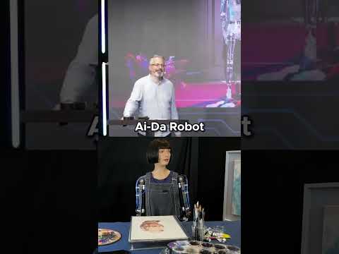 The world's first ultra-realistic artist robot #contemporaryart #aiandthemysteryofconsciousness #art