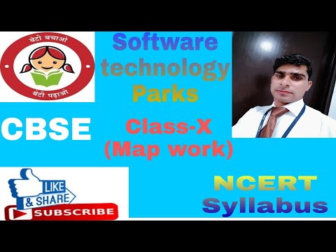 CBSE class-10 map work,software technology parks of india