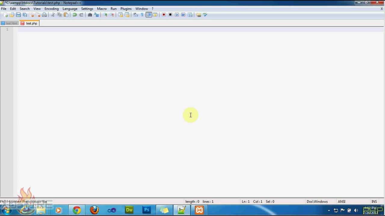 {PHP} Tutorial 1 - Hello World