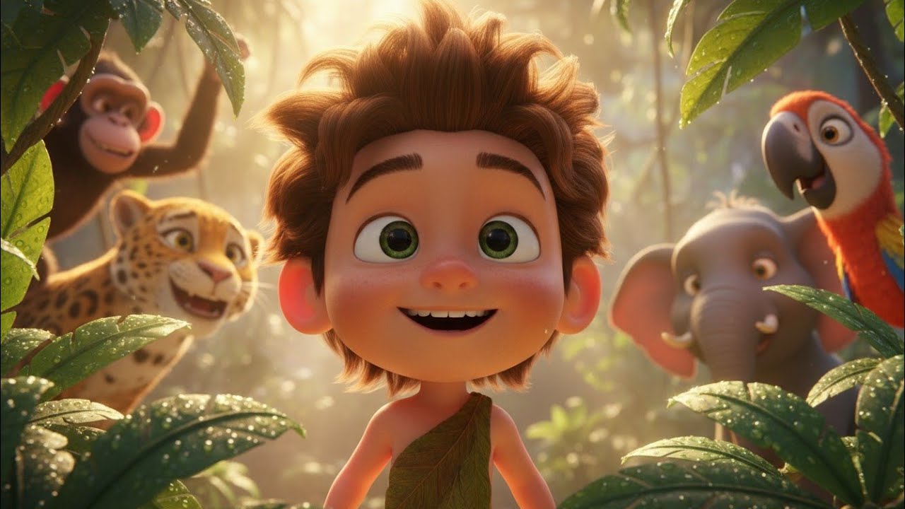 Baby Tarzan and the Jungle Giggle Adventure | Funny Jungle Story for Kids | 3D Cartoon Animation