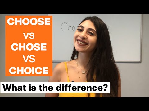 The difference between "choose", "chose", "choice"