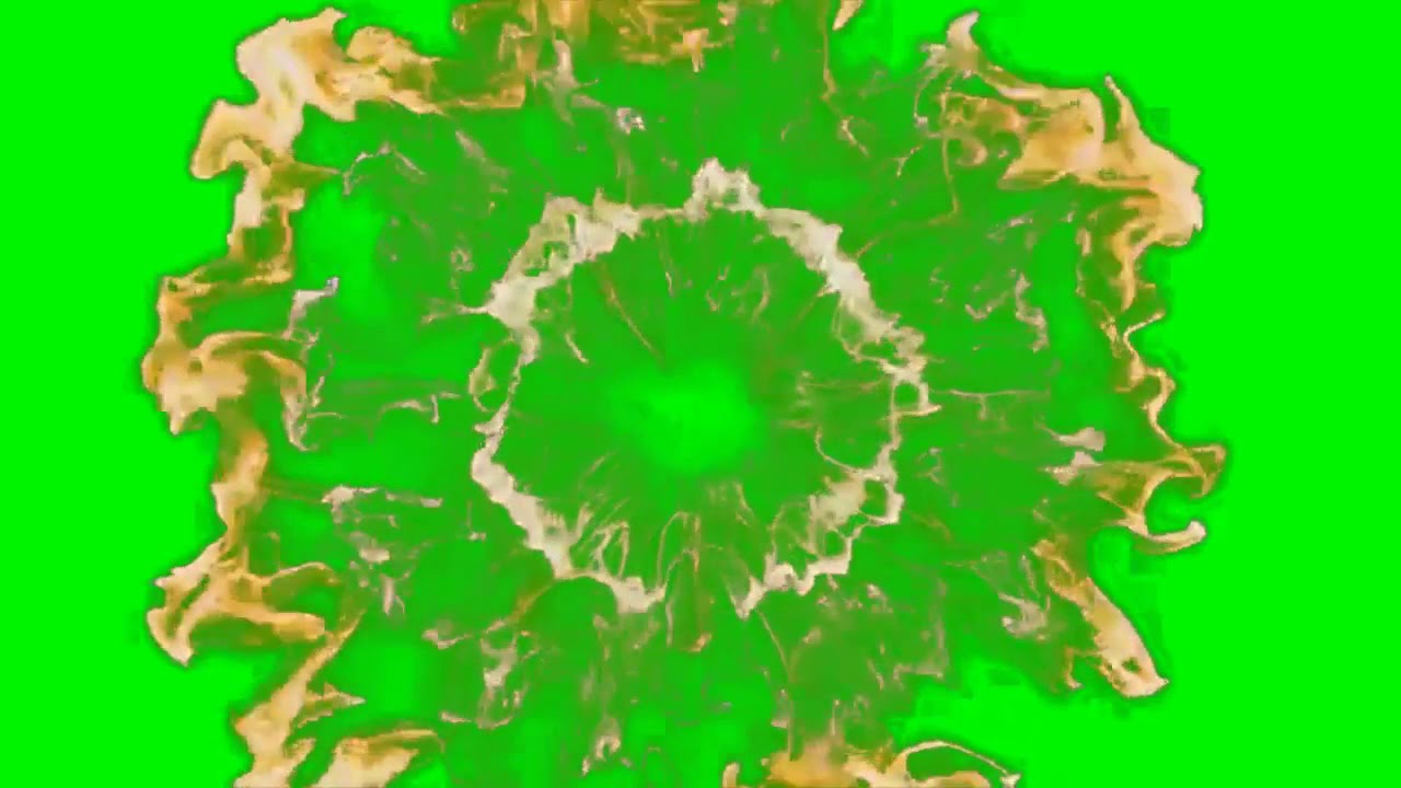 Fire splash green screen