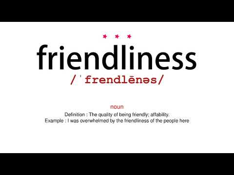 How to pronounce friendliness - Vocab Today
