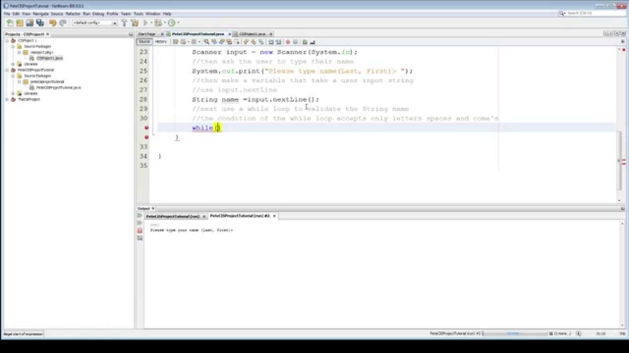 Java name input validation