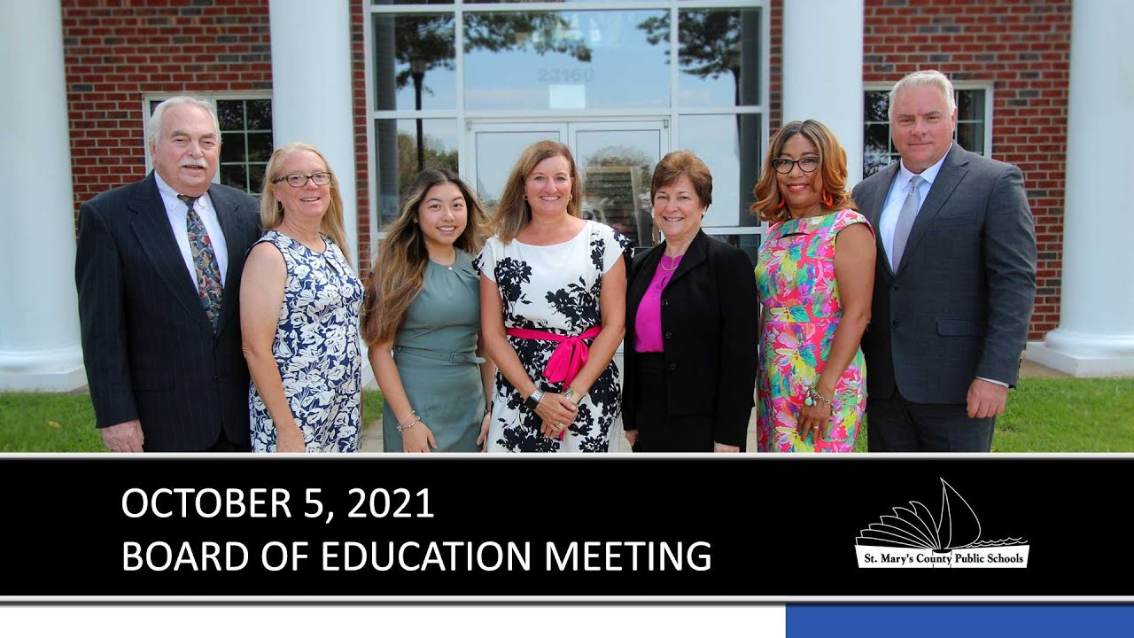 St. Mary's County Public Schools Board of Education Meeting 11/03/21