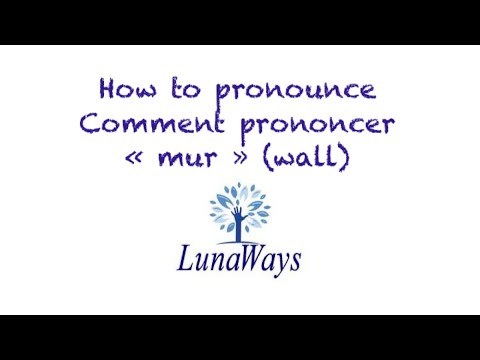 How to pronounce wall in French/ comment prononcer le mot « mur » en français
