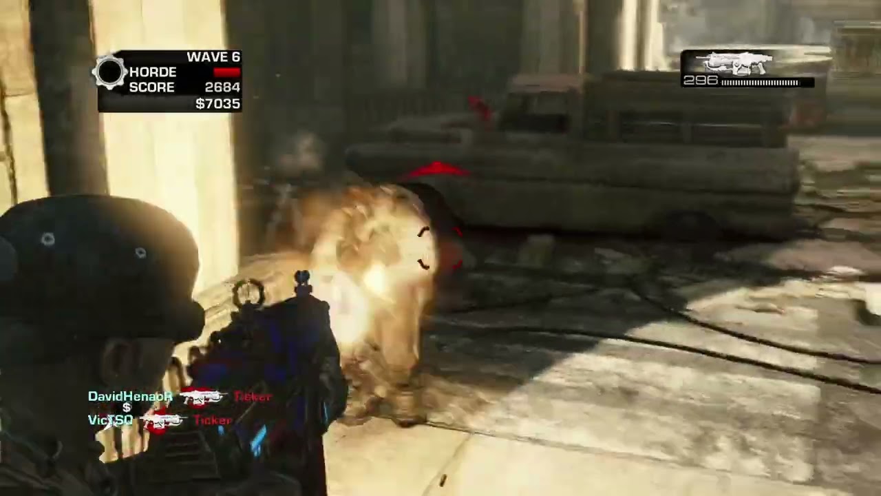 Gears of War 3 - playing horde with randoms until i beat one horde session with em. (no commentary)