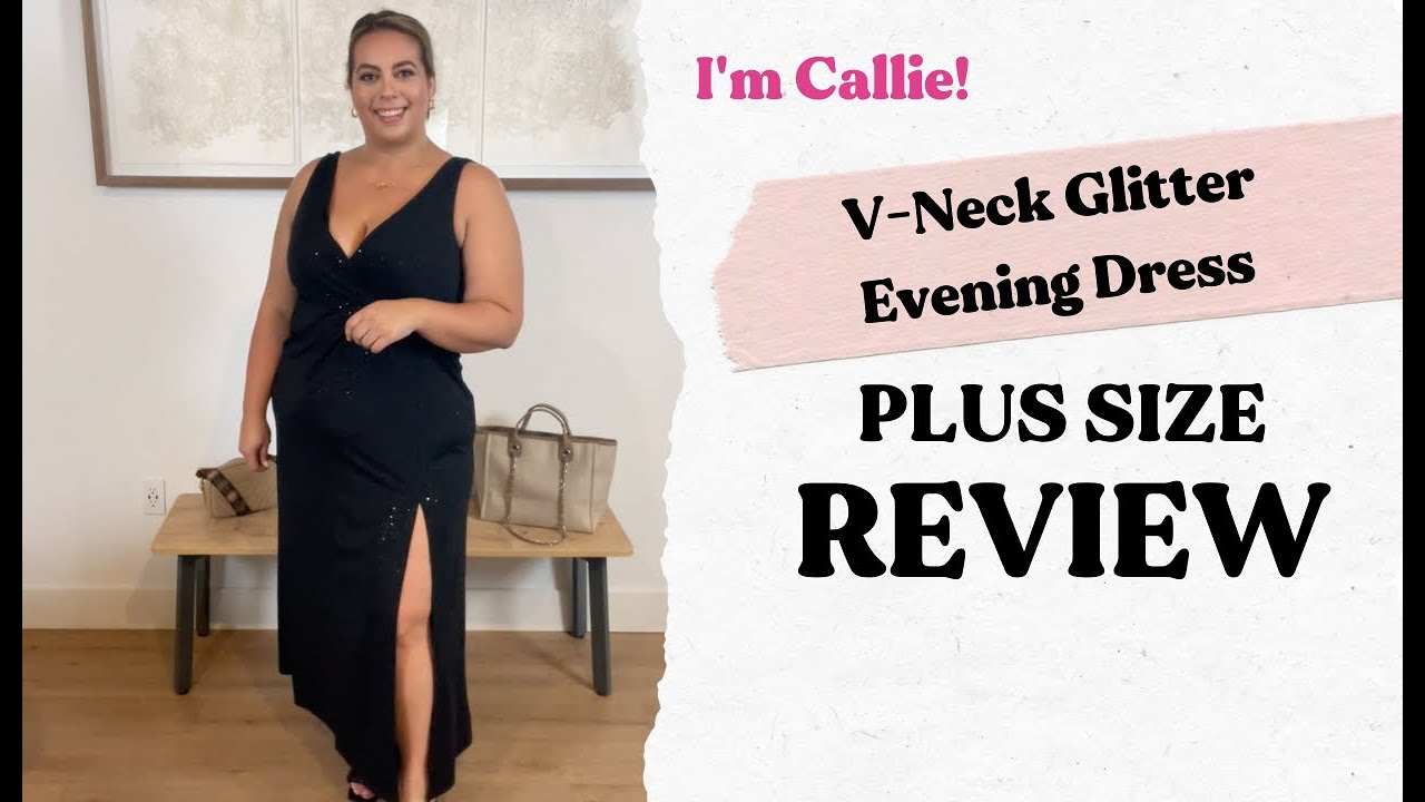 Plus Size Amazon Review - V-Neck Glitter Dress