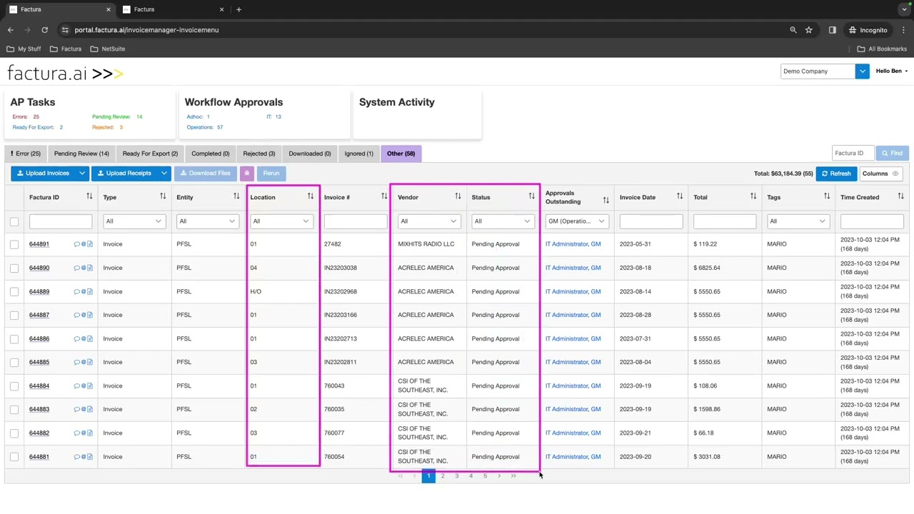 Factura.ai's Workflow Approval Process