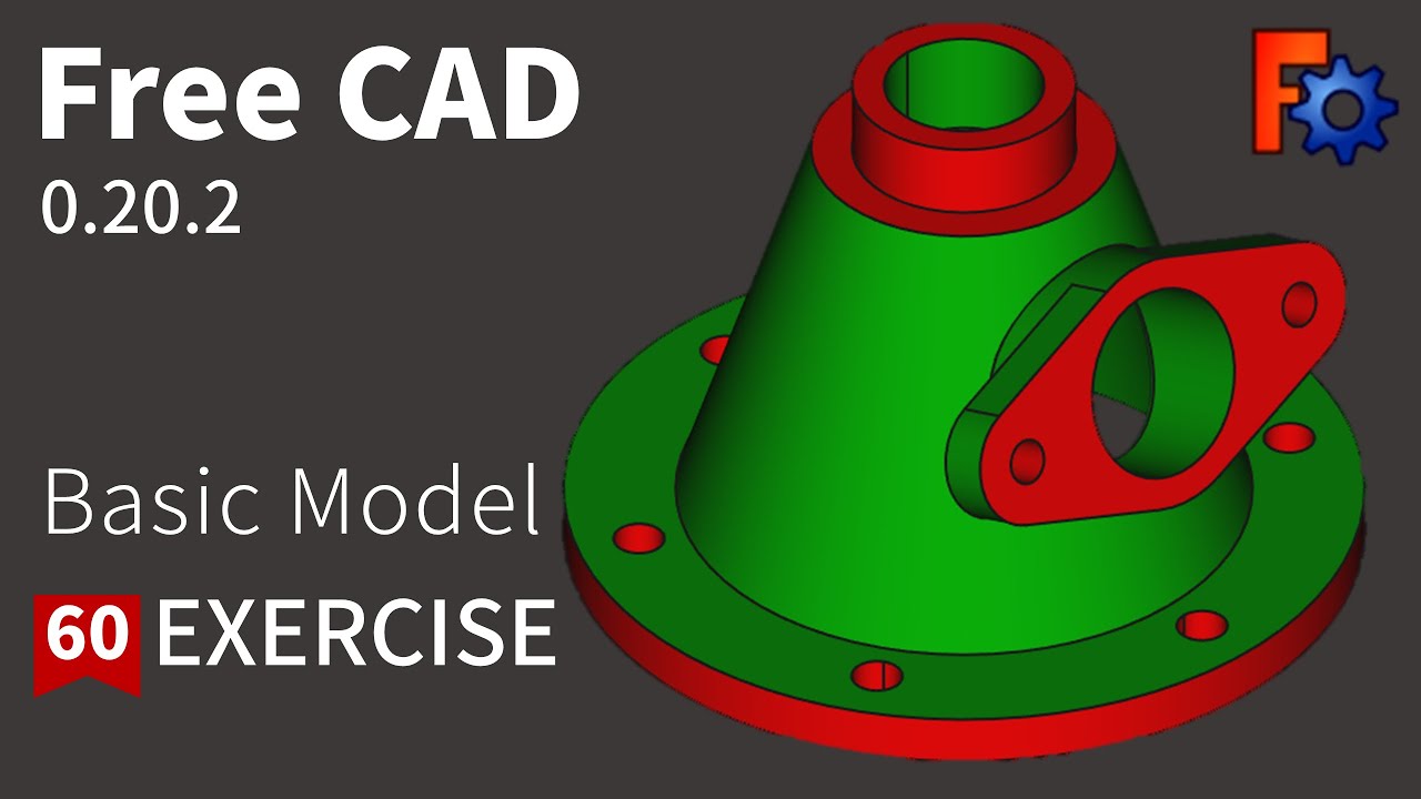 FreeCAD Tutorial for beginners,basic model exercise-