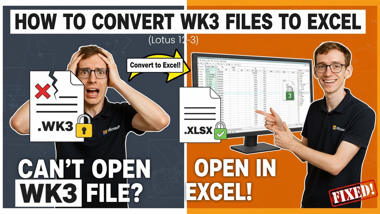 How to Convert WK3 Files to Excel (Lotus 1-2-3)
