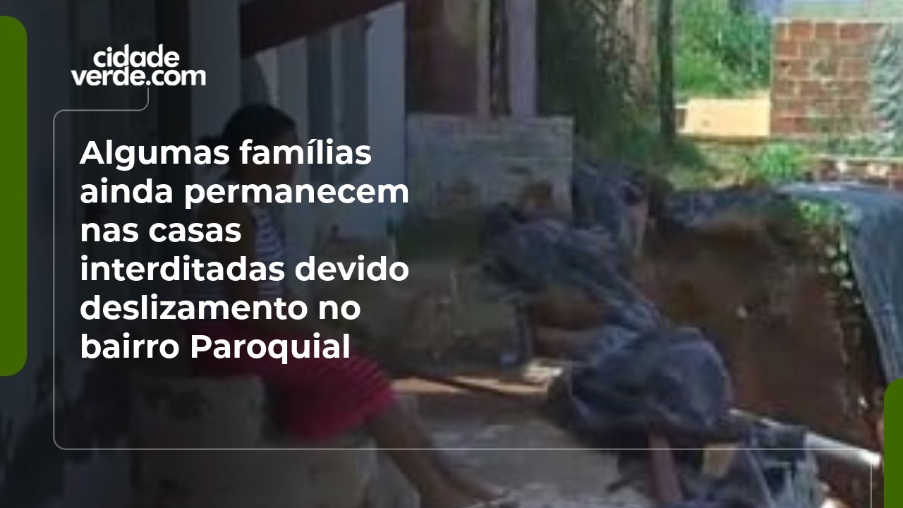 Algumas famílias ainda permanecem nas casas interditadas devido ...