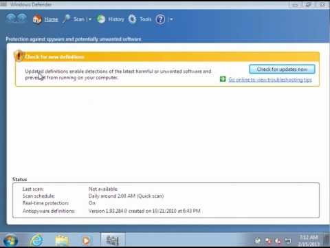 disable windows defender realtime protection in windows 7