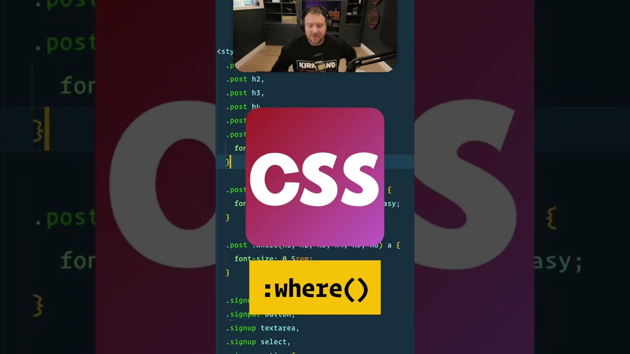 🔥 Use CSS :where() to select multiple children inside a parent selector. Super handy for H1→H6