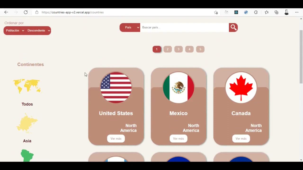 Demo PI Countries App