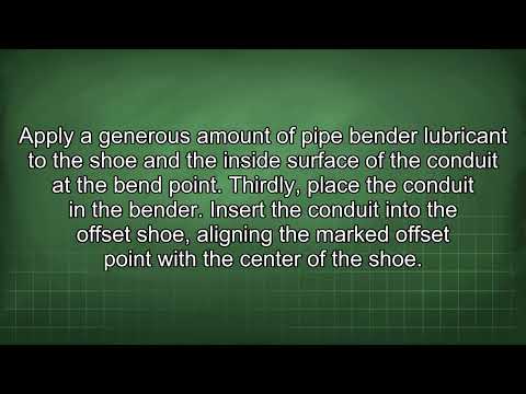 Bending 2 1/2 Inch Rigid Conduit Offset
