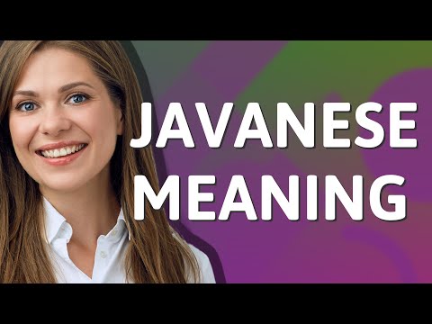Javanese | meaning of Javanese
