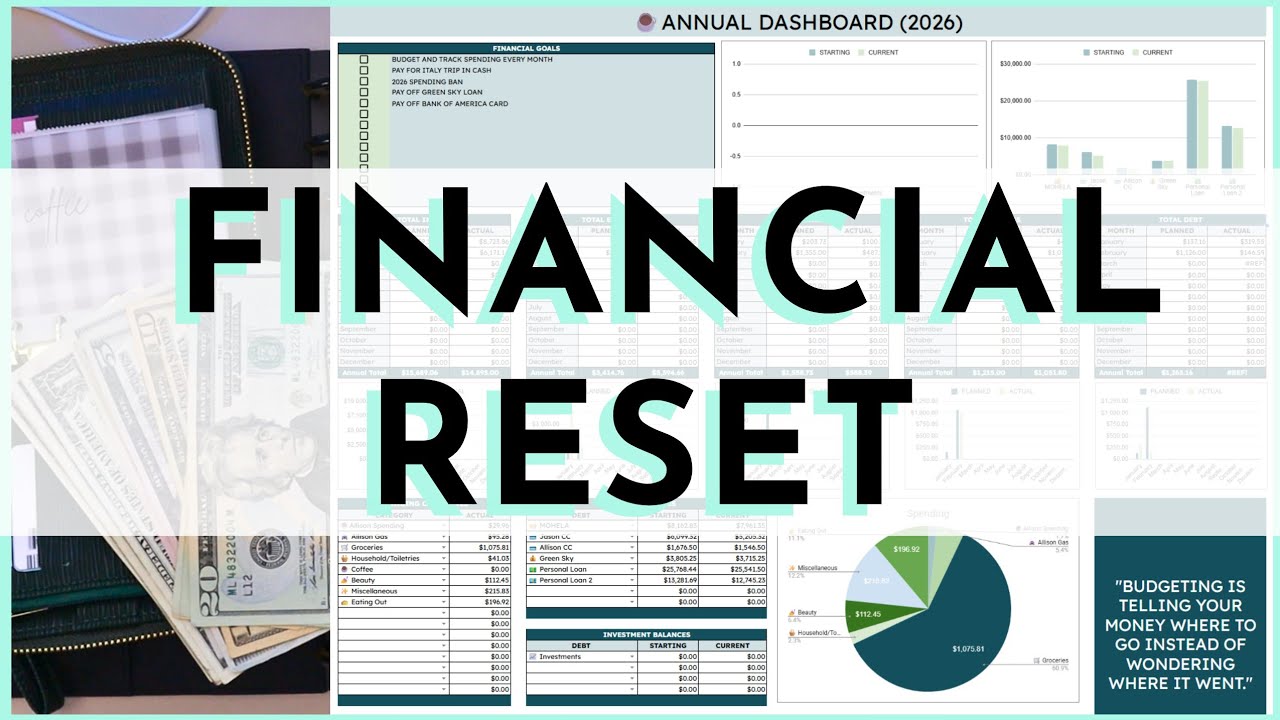 💸 FINANCIAL RESET | new budget tracker setup 