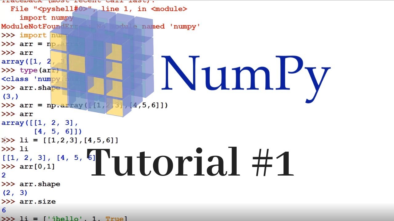 Numpy Tutorial - Introduction to  Arrays in Python