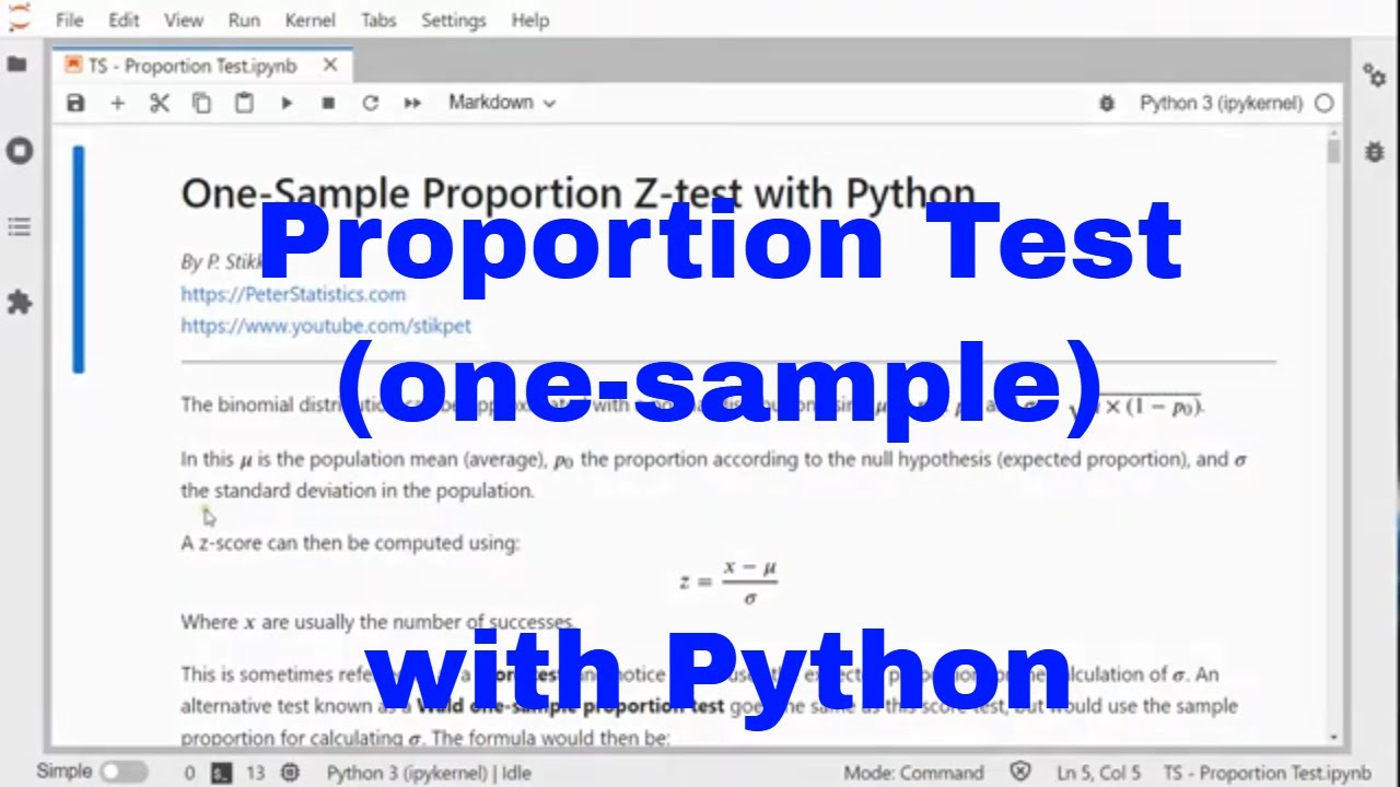 Python - One-Sample Proportion Test (Score test and Wald Test)