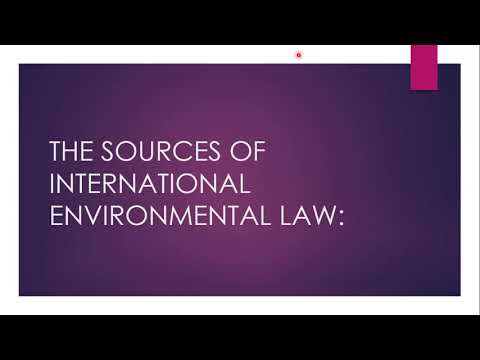 Sources of International Environmental Law- LLB 4