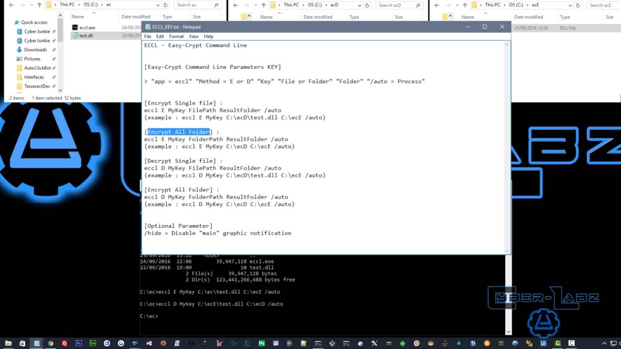 Easy Crypt V2 - ECCL - [Command Line API]