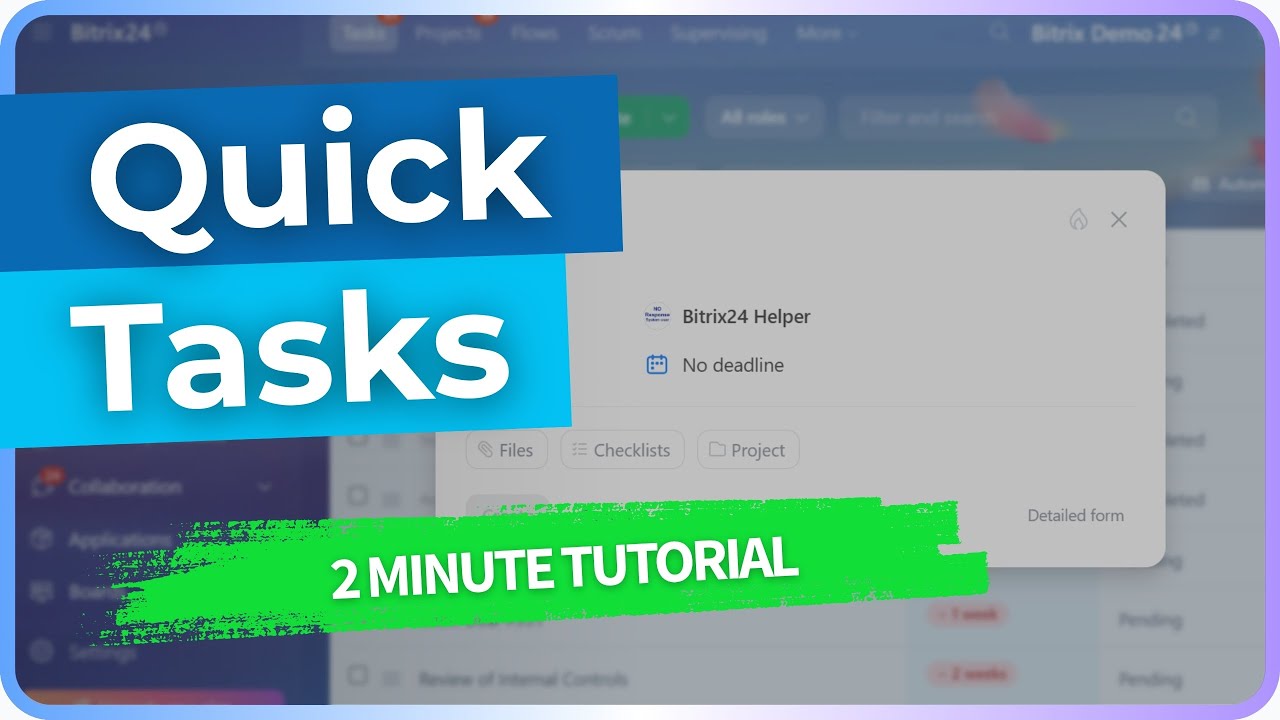 Bitrix24 Quick Task Tutorial | Save Time with Fast Task Creation