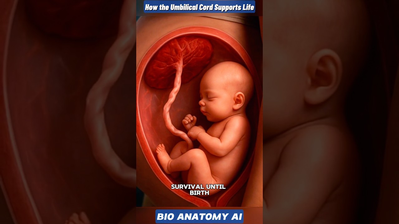 How the Umbilical Cord Works | Baby’s Lifeline Explained #placenta #pregnancy #humananatomy #shorts