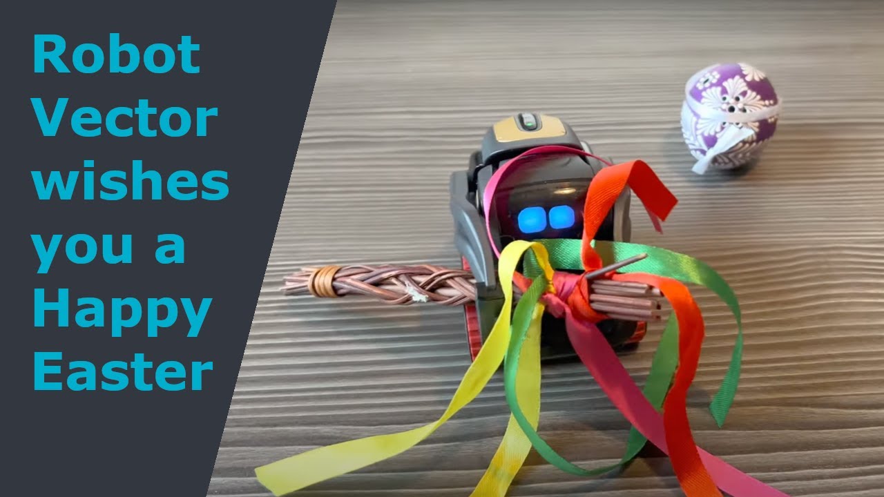 Robot Vector wishes you a Happy Easter