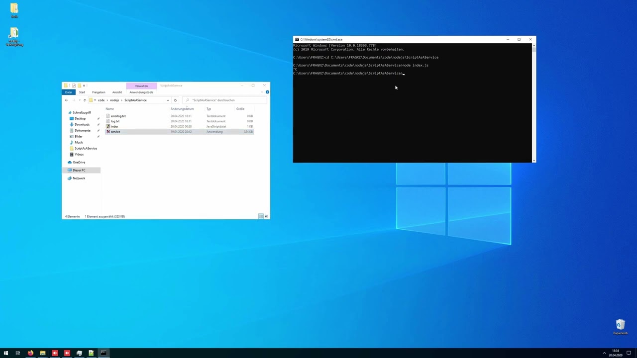 Run NodeJs As A Windows Service