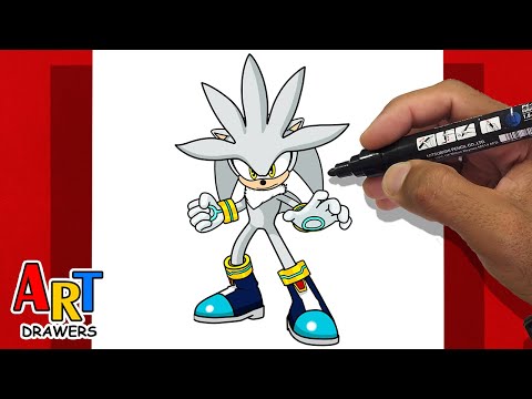 How To Draw SILVER SONIC - The Hedgehog