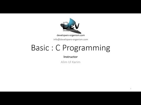 Foundation of Programming with C (প্রোগ্রামিং এর ভিত্তি : সি দিয়ে)