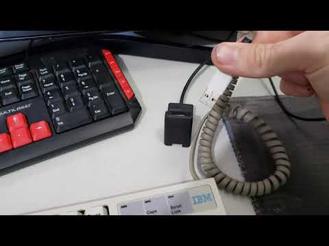IBM model M2 converted to USB (short demo)