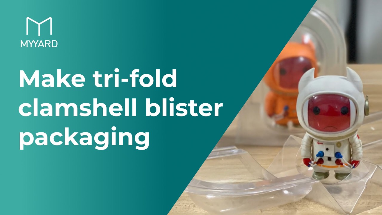 How to make tri-fold clamshell blister packaging with a MY YARD vacuum former
