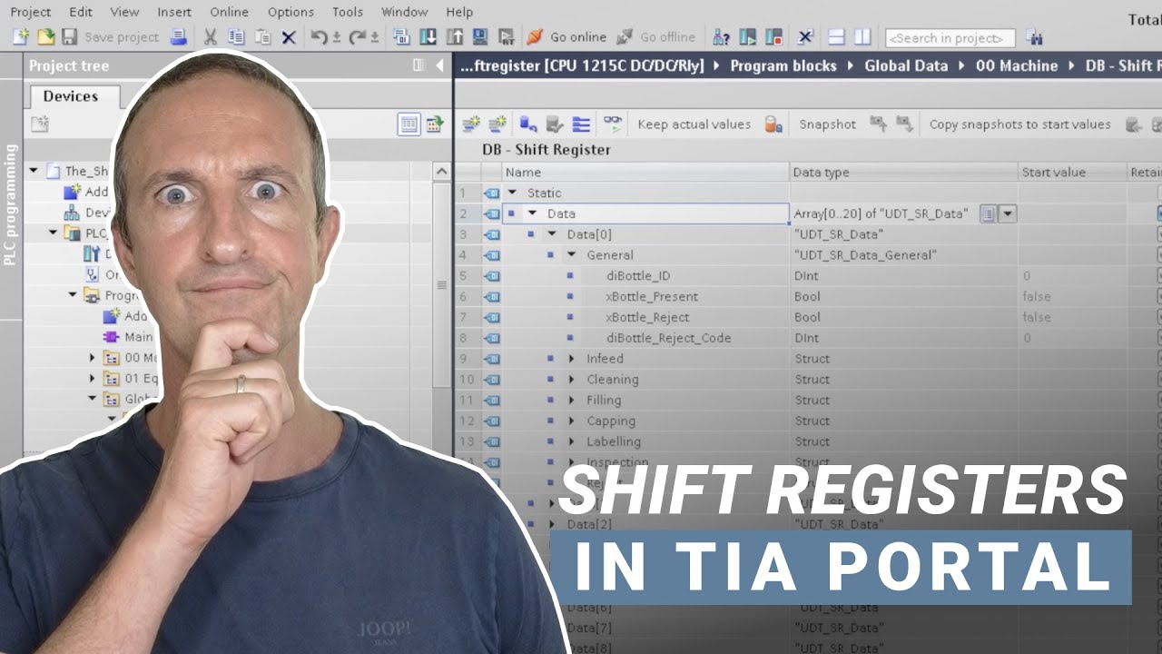Shift Registers in TIA Portal: Real-World PLC Example with Arrays!