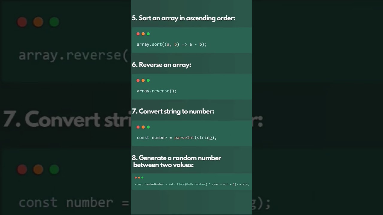 20 Best Javascript Snippets