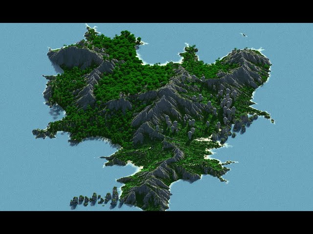 Tropical paradise - 2000x2000 WorldMachine Minecraft Map