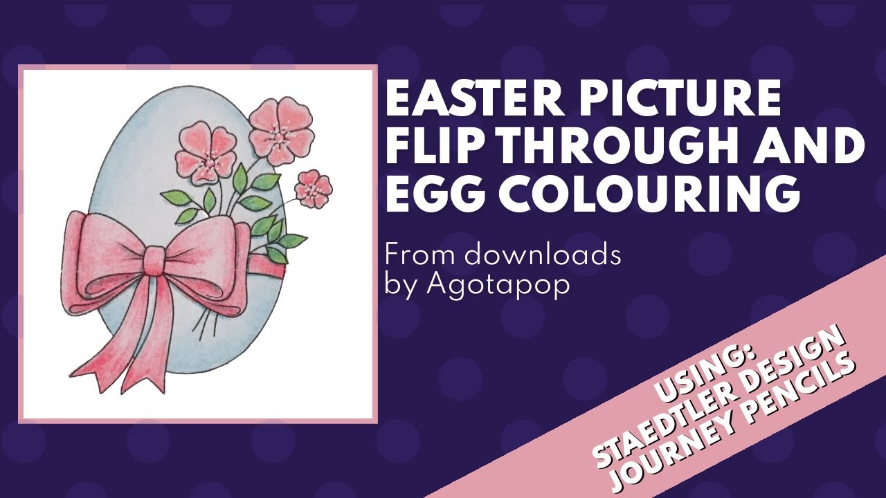 Adult Colouring Tutorial Easter Egg - from an Agotapop download