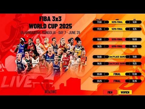LIVE 🔴 FIBA 3x3 World Cup 2025 | Finals | #3x3Basketball