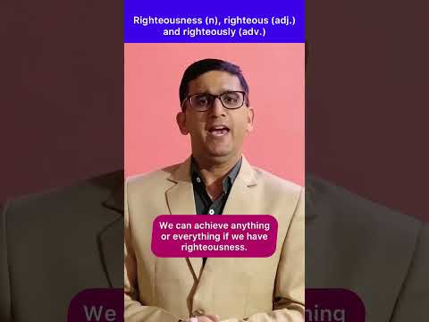 Righteousness, righteous & righteously| English vocabulary #englishspeaking