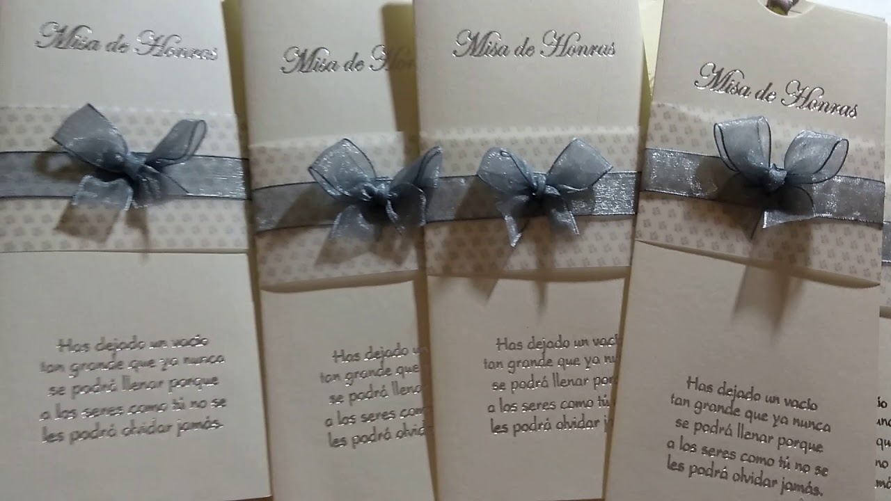 Invitaciones para Misa de honras personalizado