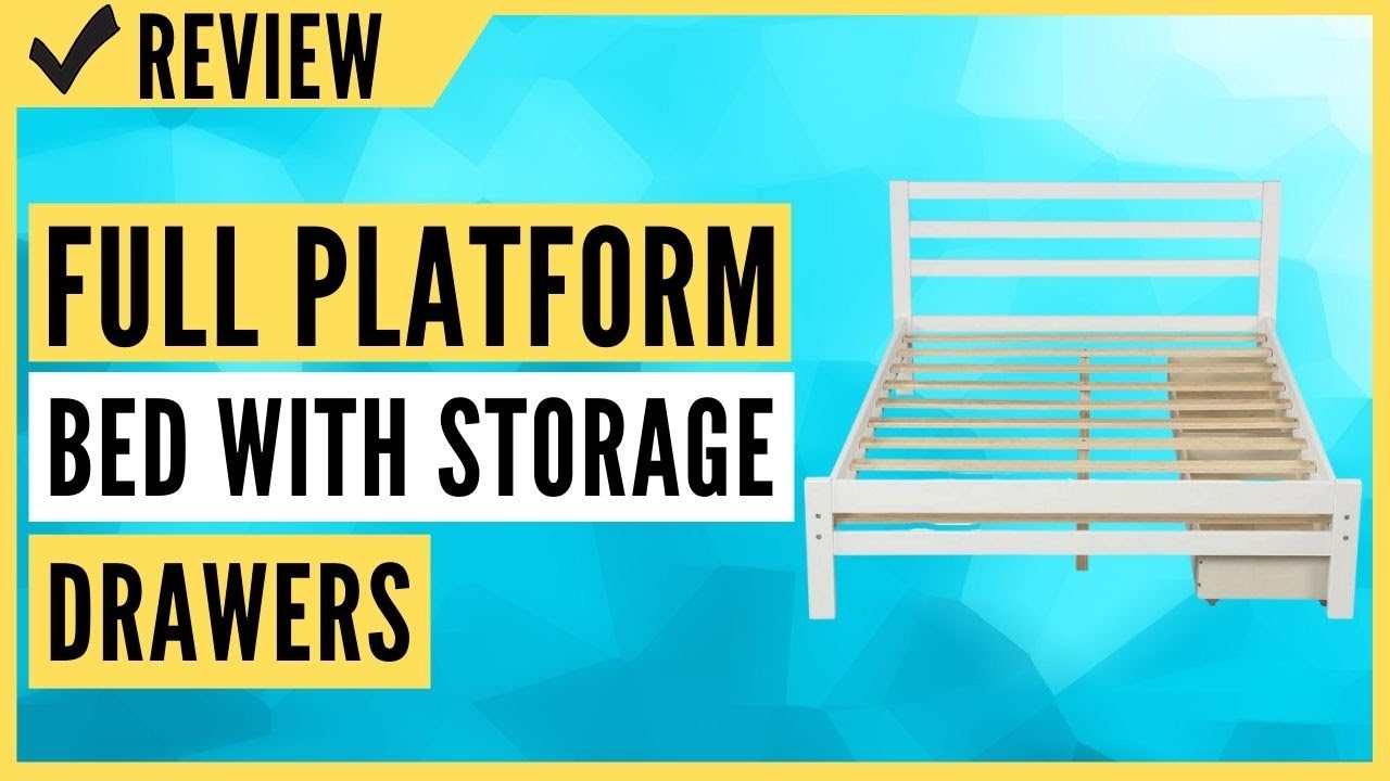 Full Platform Bed with Storage Drawers