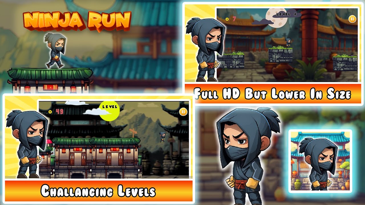 Ninja Run || Construct 3 Game Template || Source code