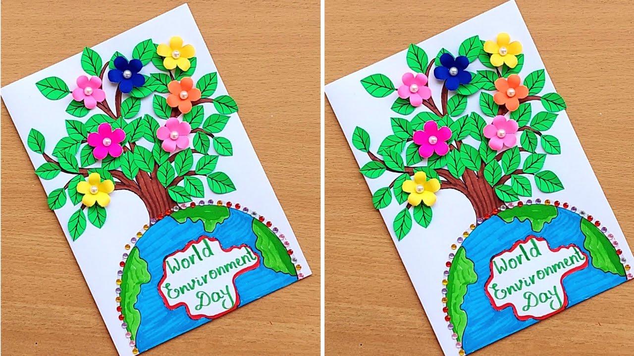 DIY Environment day Card making ideas/World Environment day Greeting Card/Environment day Craft
